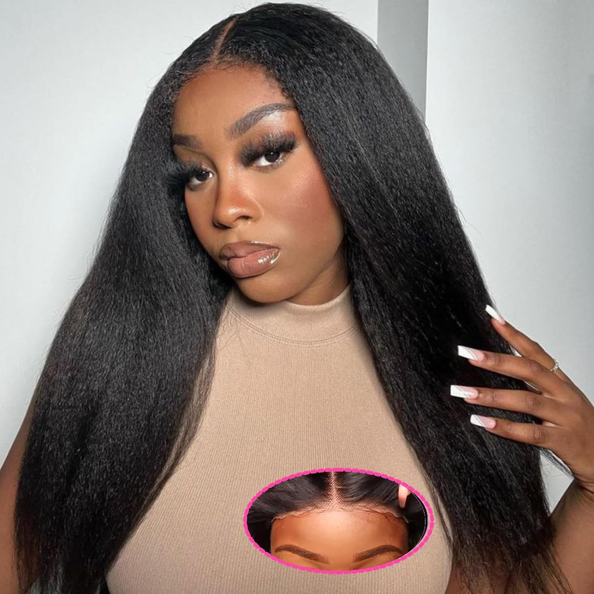 Throw On & Go Wig with Light Yaki, 13x4 Put On and Go Wigs Human Hair ...